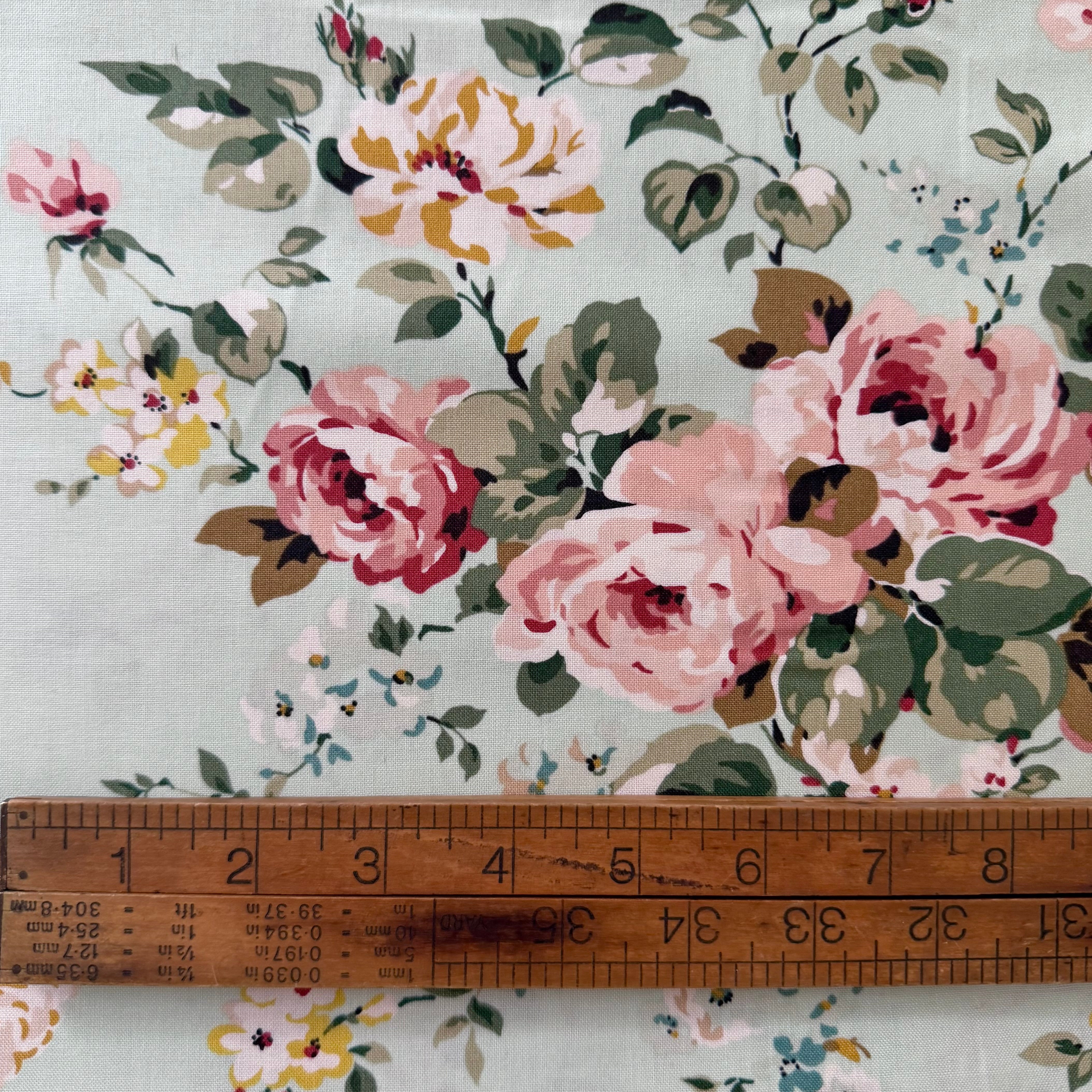 Bouquet Des Fleurs - Main Print in Mint by Miss Rose Sister Violet for ...